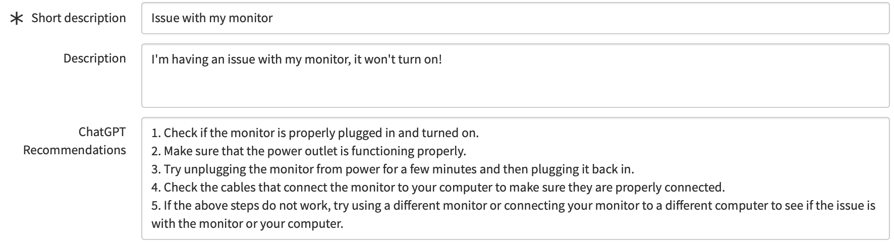 ServiceNow – ChatGPT Integration – Making recommendations based on short description – A Little ...